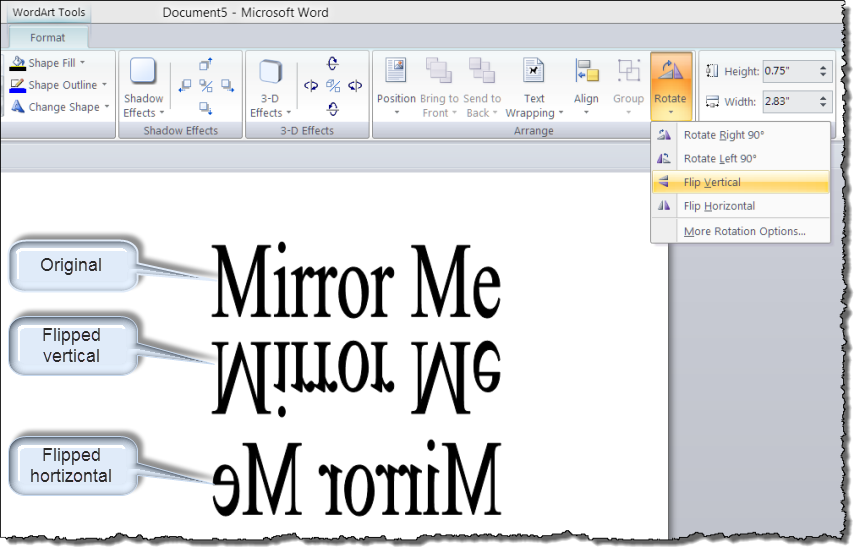 How Do I Print A Mirror Image In Word Images Poster